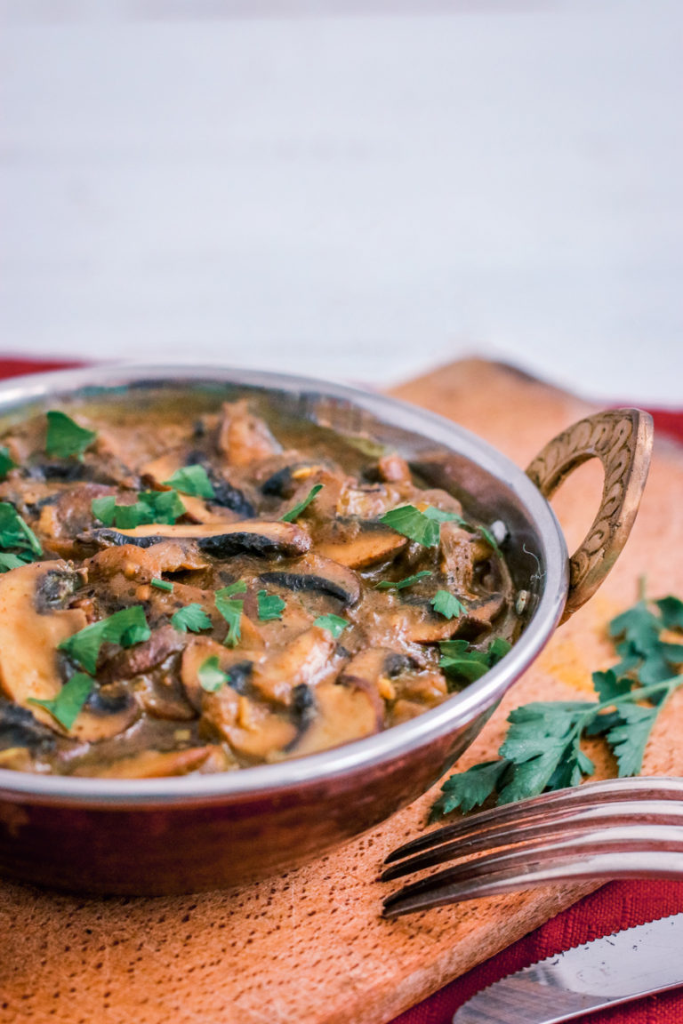 Curry indien aux champignons { végane } - Rose Citron